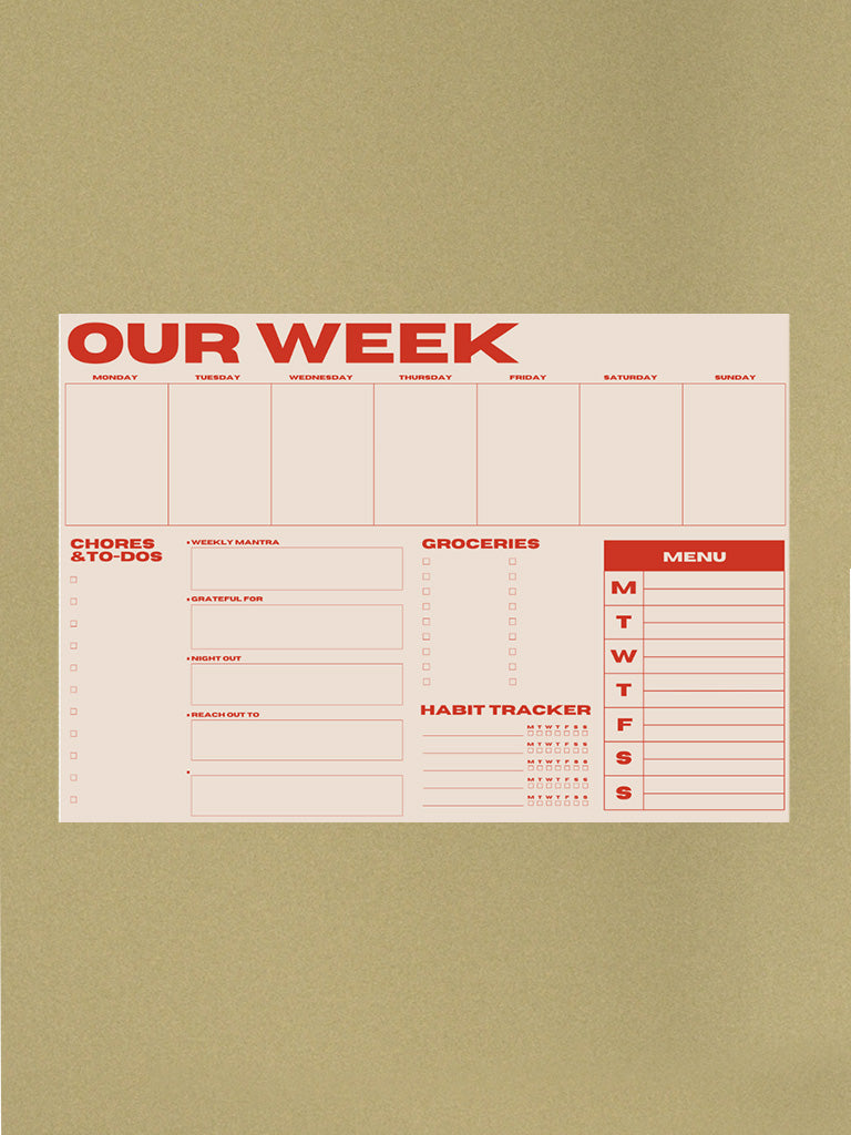 Our Week Planner Pad – sønderhaus